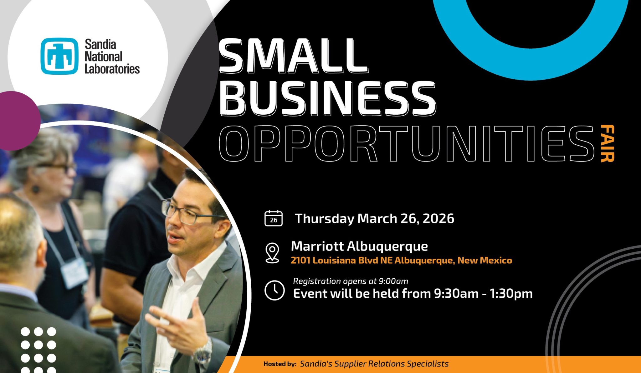 Sandia National Laboratories Annual Small Business Opportunities Fair – Working with Sandia